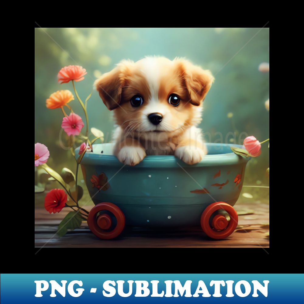 Charming Dog in a Small Wheelbarrow - Signature Sublimation | Inspire ...
