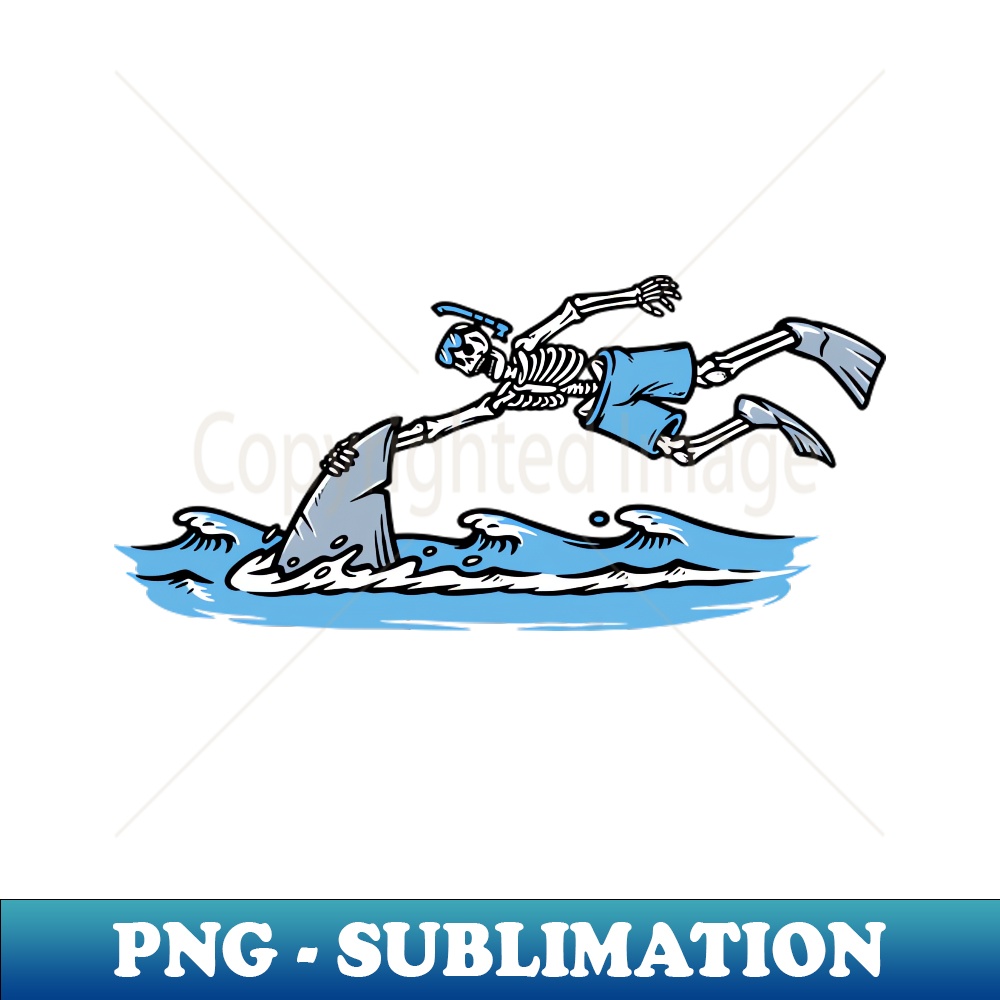 skull swimming with sharks in the sea - Exclusive Sublimatio | Inspire ...