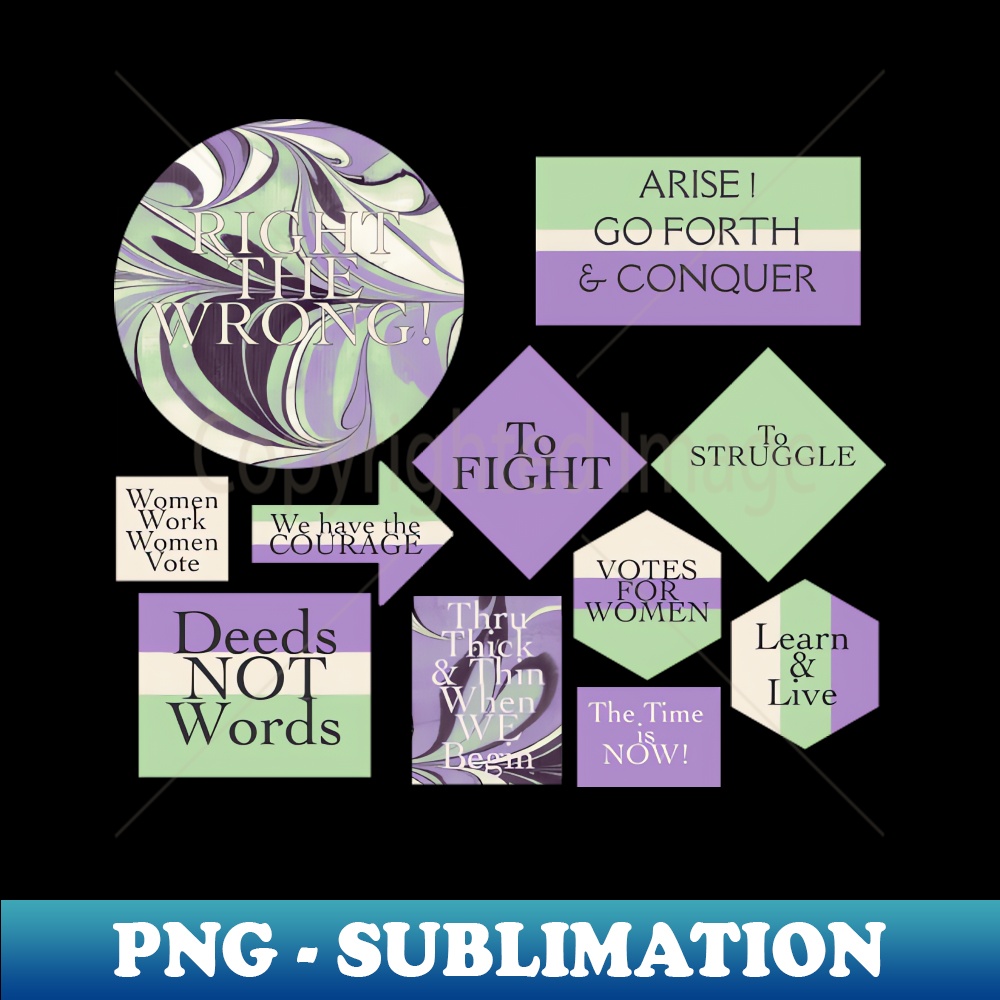 Vintage Womens Suffrage Slogans - PNG Transparent Sublimatio - Inspire ...