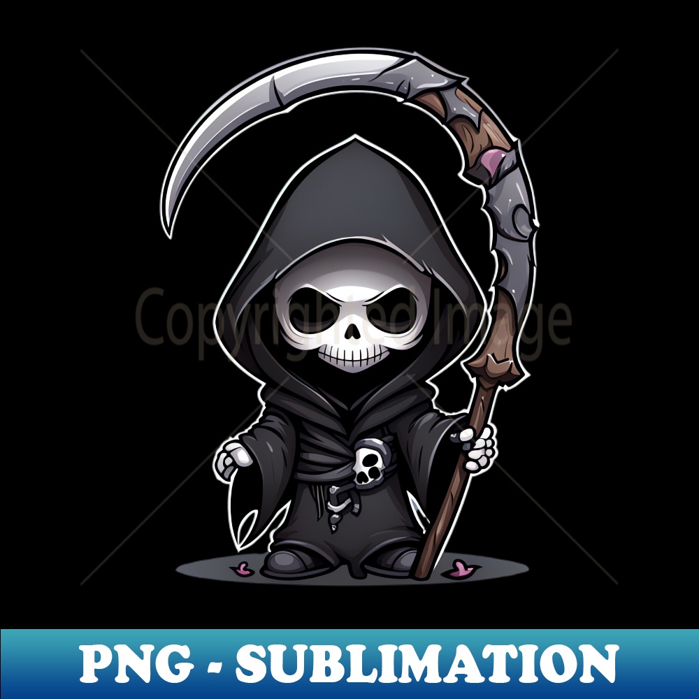 Chibi Reaper - Whimsical Character Art - Stylish Sublimation - Inspire ...
