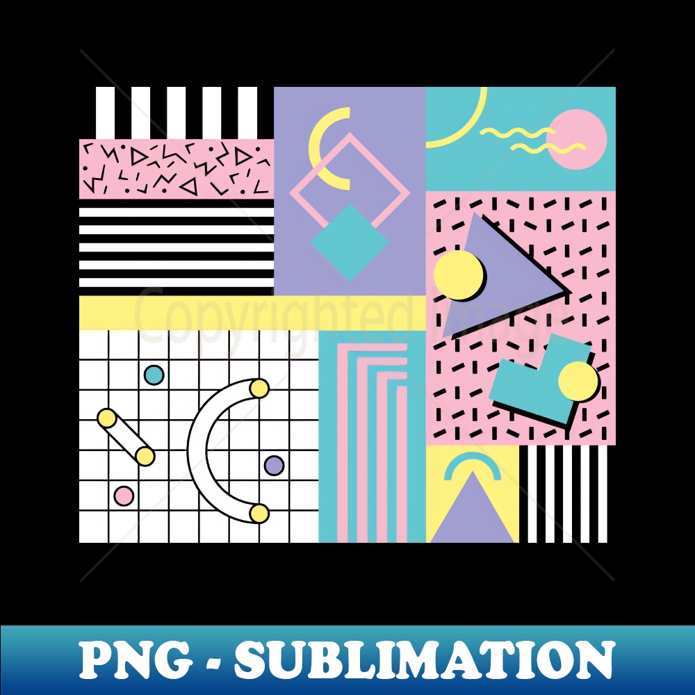 Memphis Pattern 72 80s Retro - PNG Transparent Sublimation - Inspire Uplift