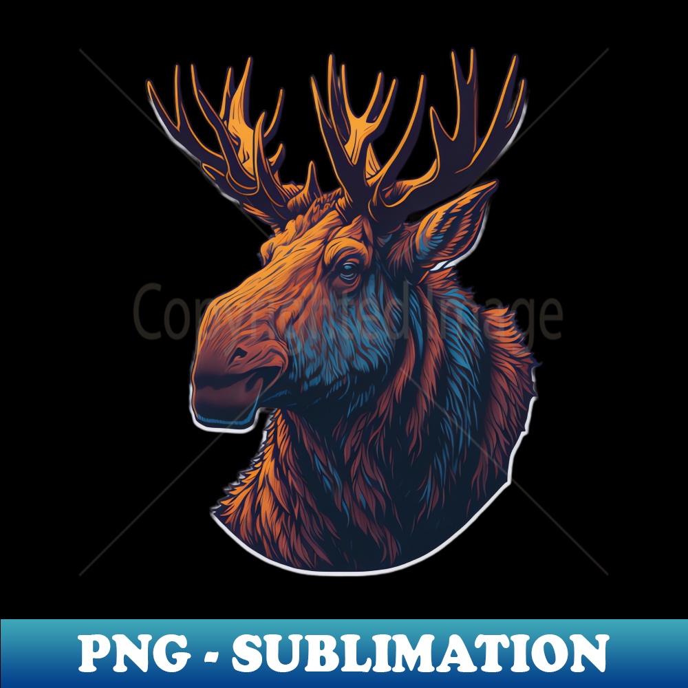 Realistic Moose Head Design - Elegant Sublimation PNG Downlo | Inspire ...