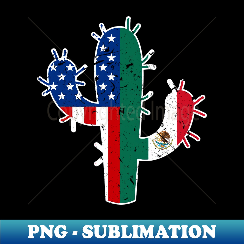 Cactus Proud Mexican American Mexico Flag - Instant Sublimat | Inspire ...