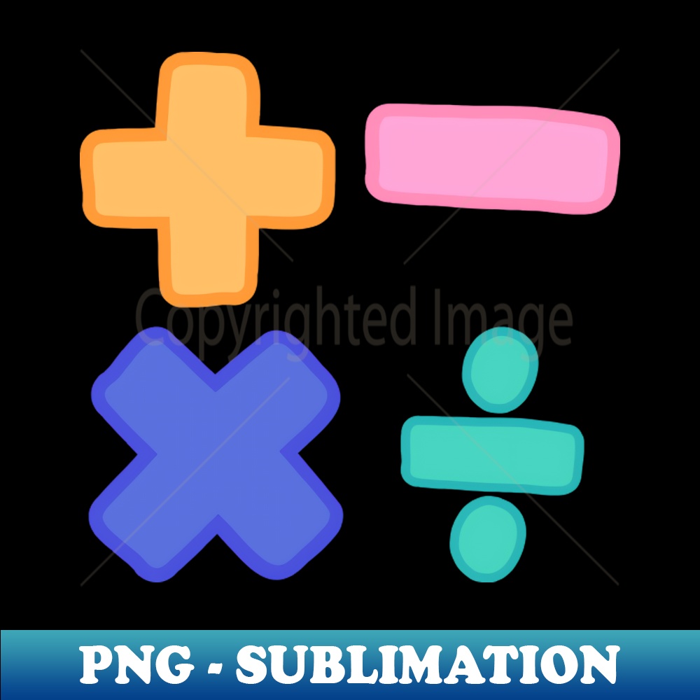 Cute Mathematical Symbols - PNG Transparent Sublimation File | Inspire ...