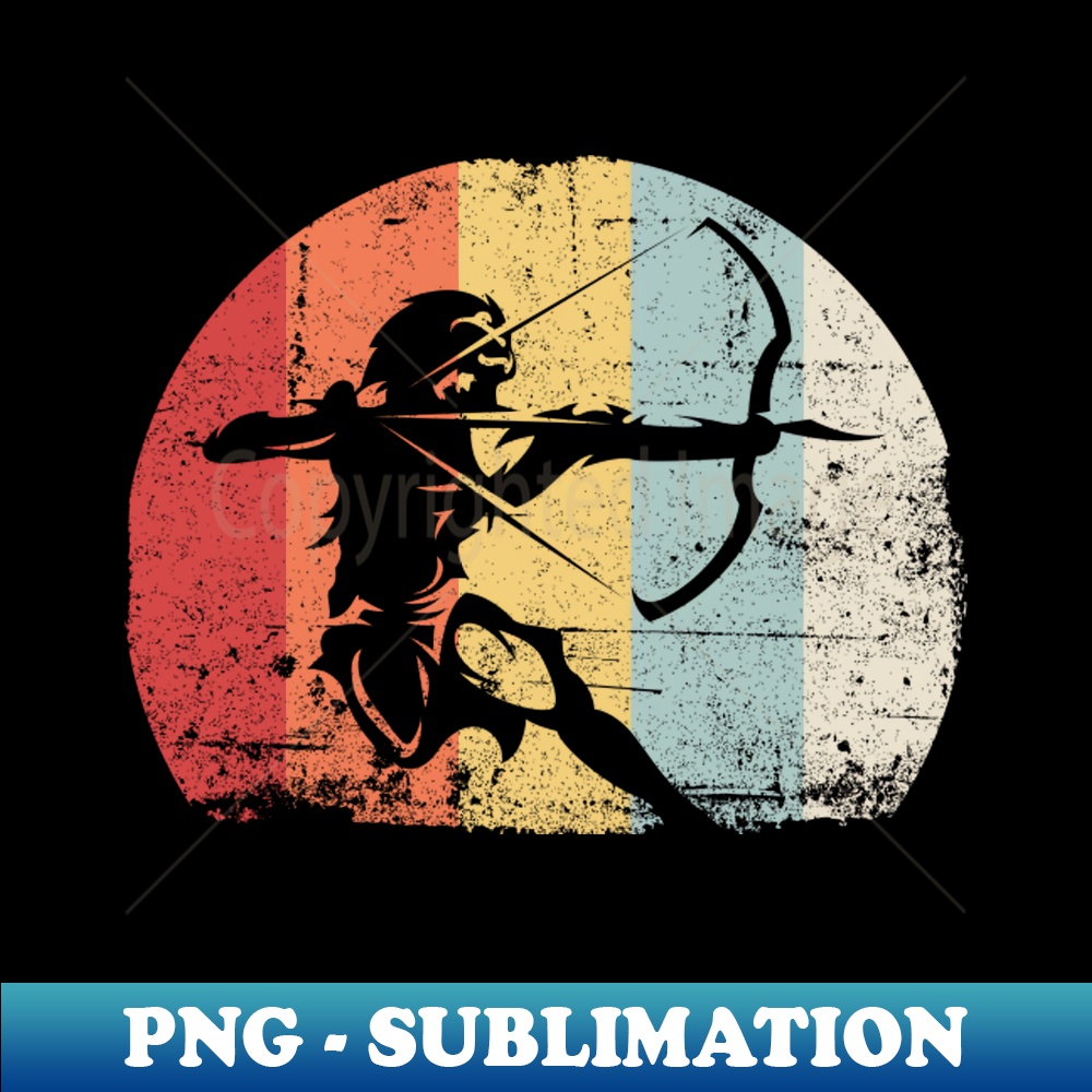 Archery Gift Archer Retro Sun Bow Hunting - PNG Transparent | Inspire ...