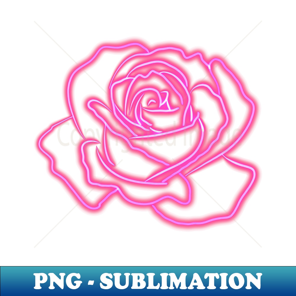 neon rose - PNG Transparent Sublimation File - Revolutionize - Inspire ...