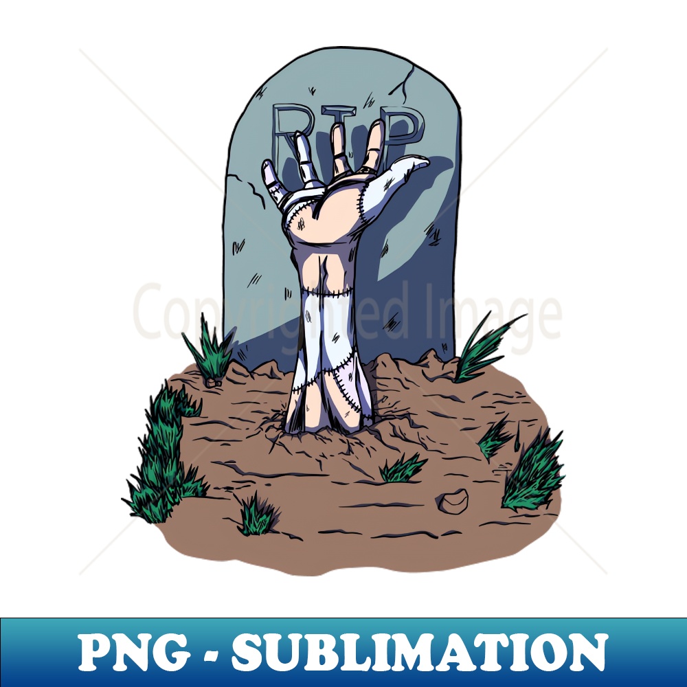Patchwork Zombie Hand Back From The Dead - Instant PNG Subli | Inspire ...