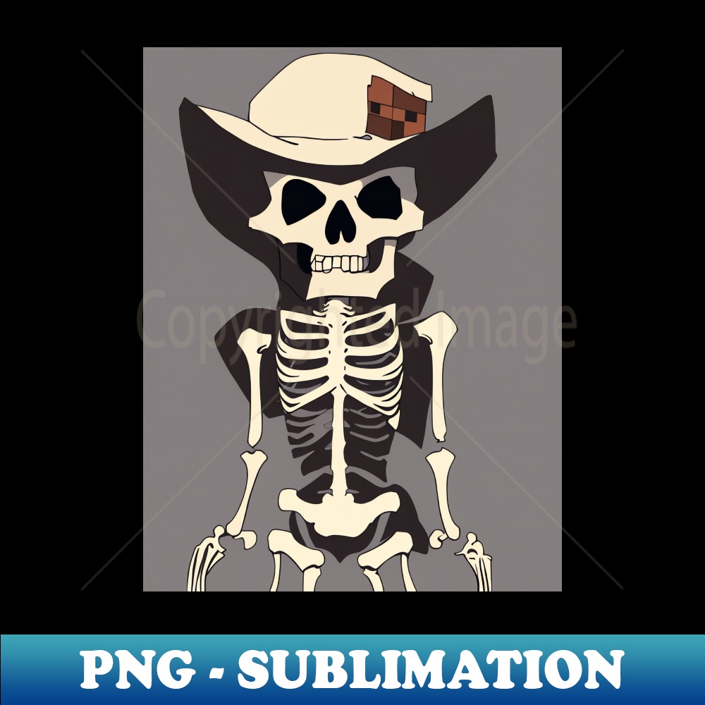 Cool Pixel Art Style Skeleton - Instant PNG Sublimation Down - Inspire ...