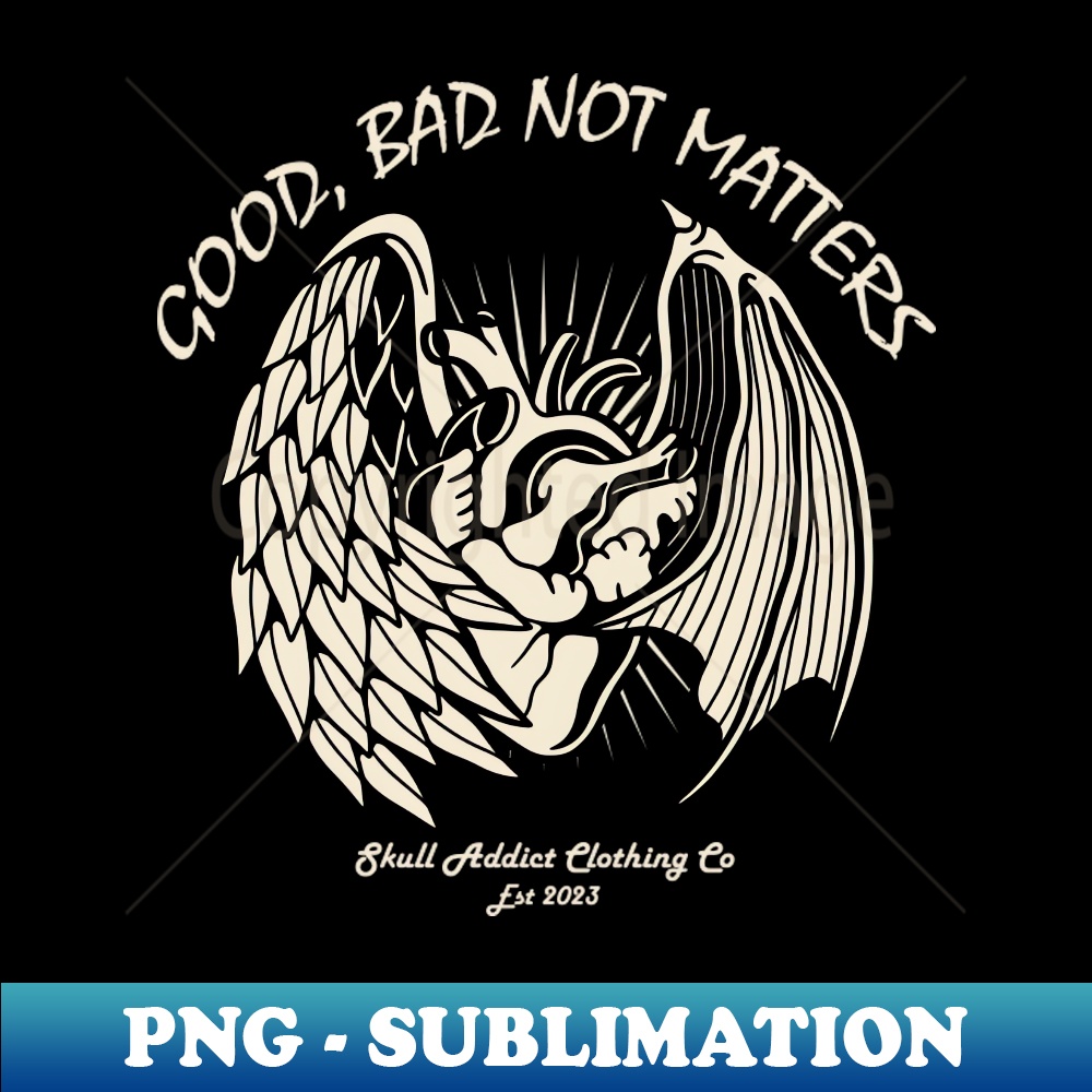 Heart Angel Devil Vintage Tattoo - High-Resolution PNG Subli - Inspire ...