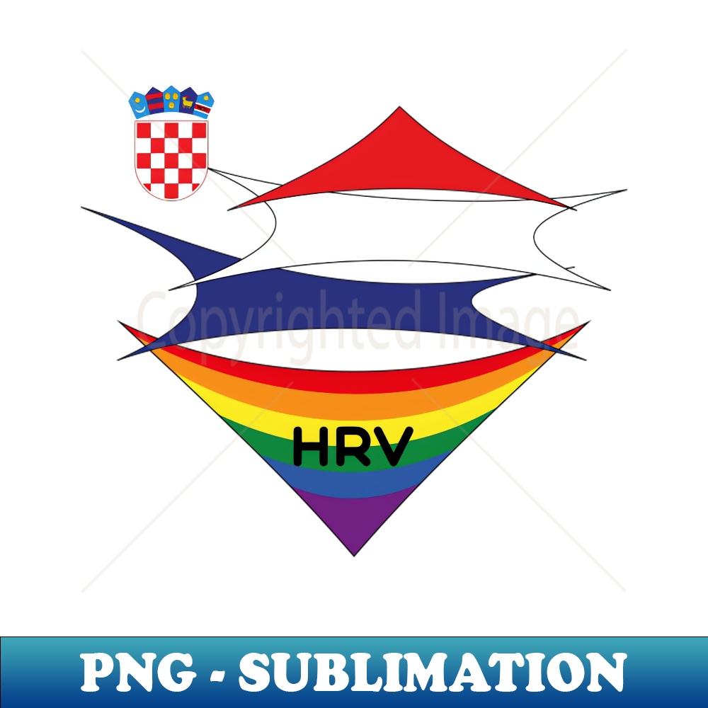 Croatia pride flag - PNG Transparent Digital Download File - Inspire Uplift