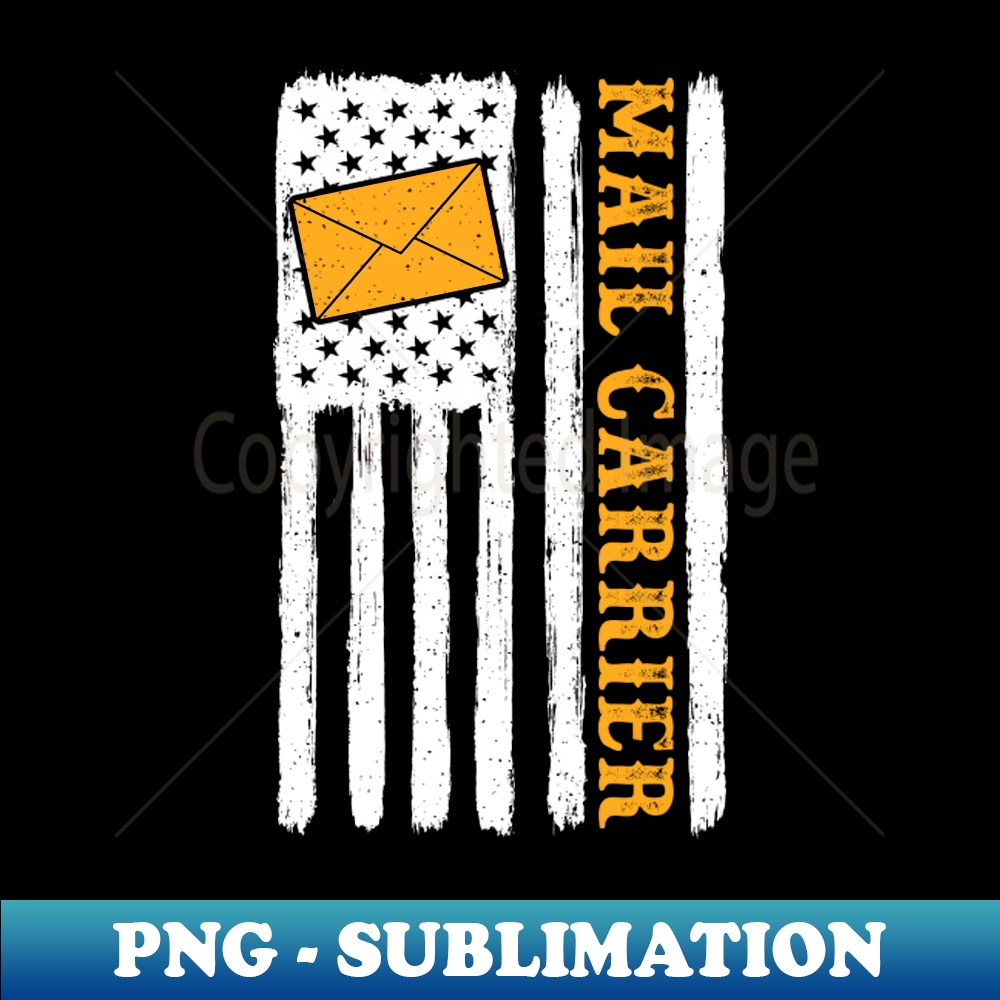 American Flag Mail Carrier - Patriotic Mailman Postman - Art | Inspire ...