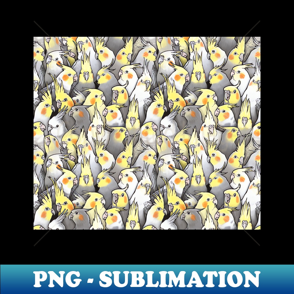 Cockatiels Galore Pattern - PNG Transparent Digital Download | Inspire ...