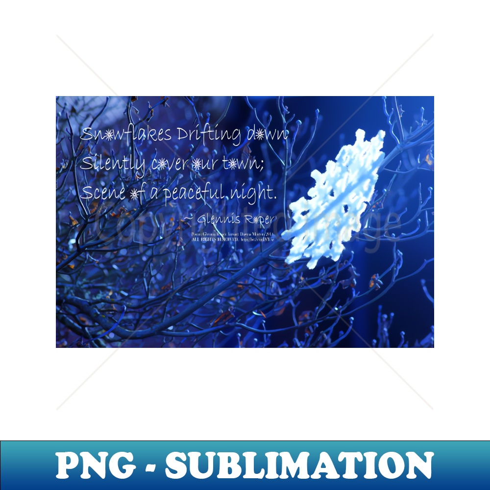 snowflake in blue 7 haiku - Instant Sublimation Digital Down | Inspire ...