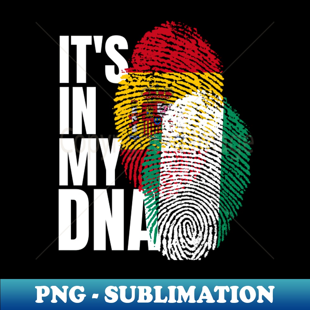 Nigerian And Spaniard Mix Heritage DNA Flag - PNG Sublimatio | Inspire ...