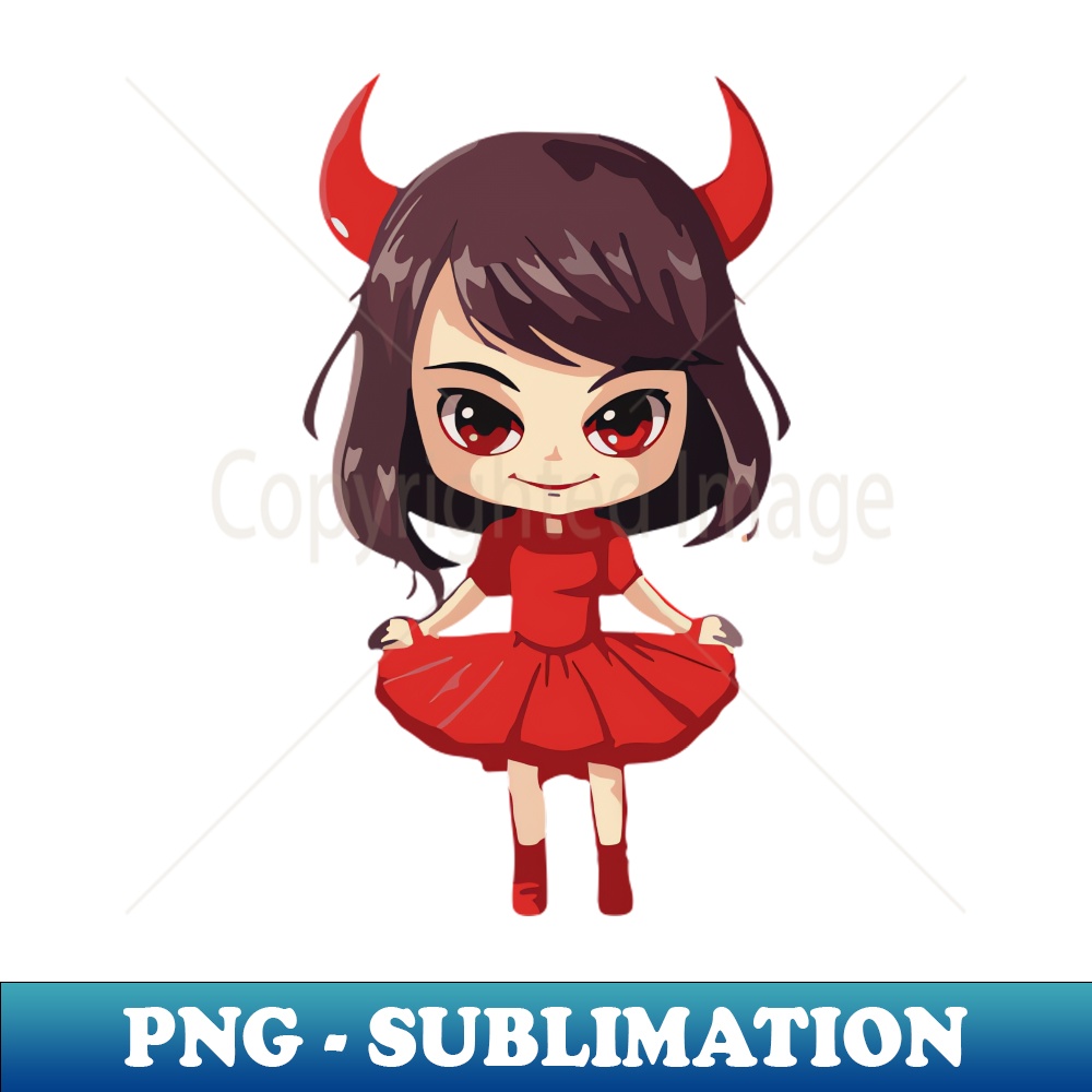 Cute Devil girl - Unique Sublimation PNG Download - Unleash - Inspire ...
