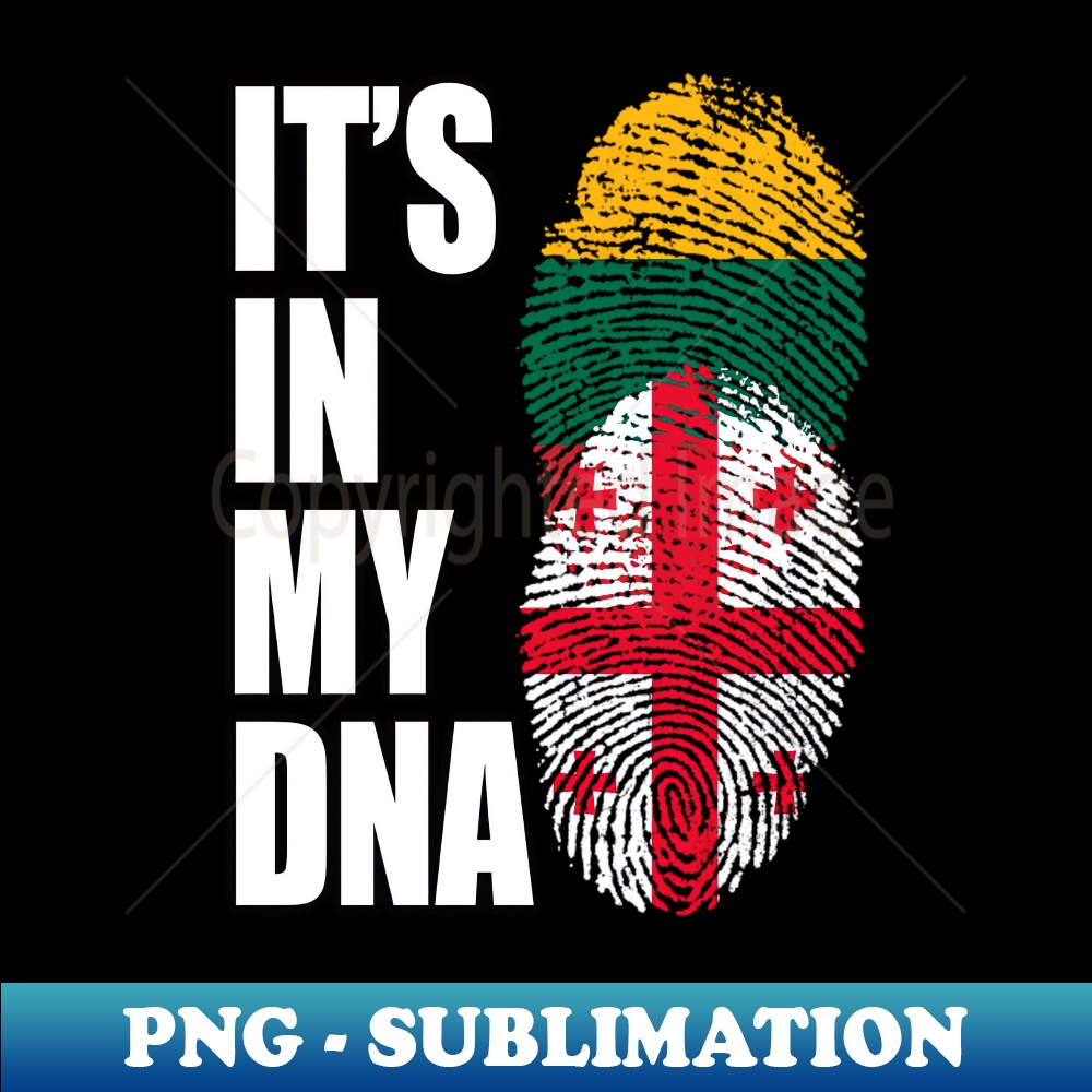 Lithuanian And Georgian Mix Heritage DNA Flag - Digital Subl | Inspire ...
