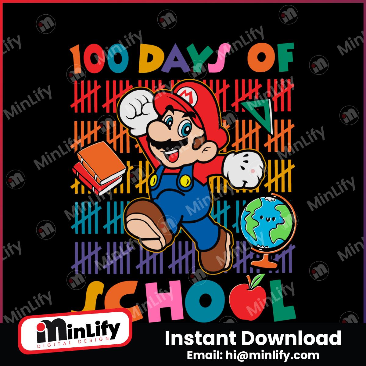 Mario 100 Days Of School Svg | Inspire Uplift