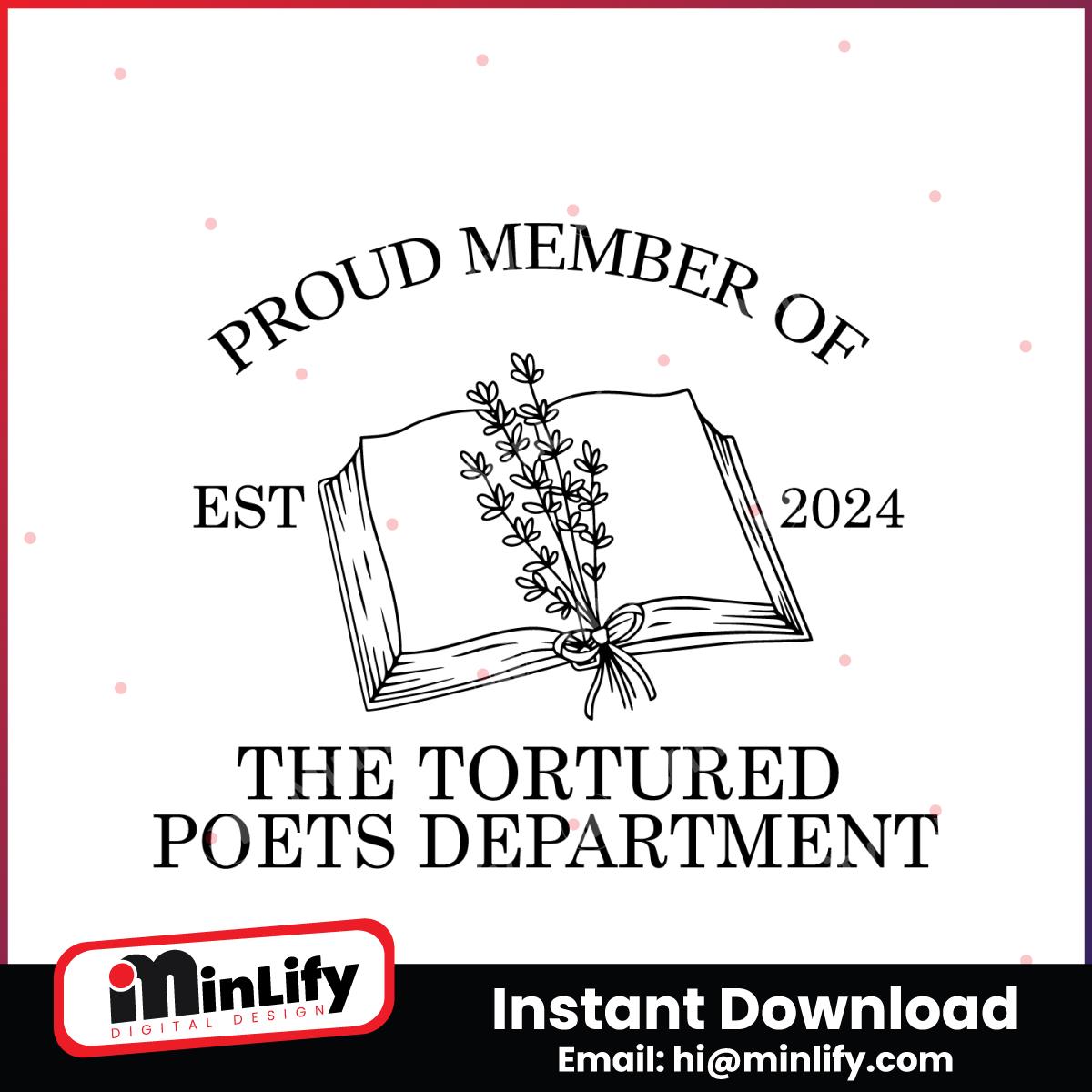Pround Member Of The Tortured Poets Department SVG - Inspire Uplift