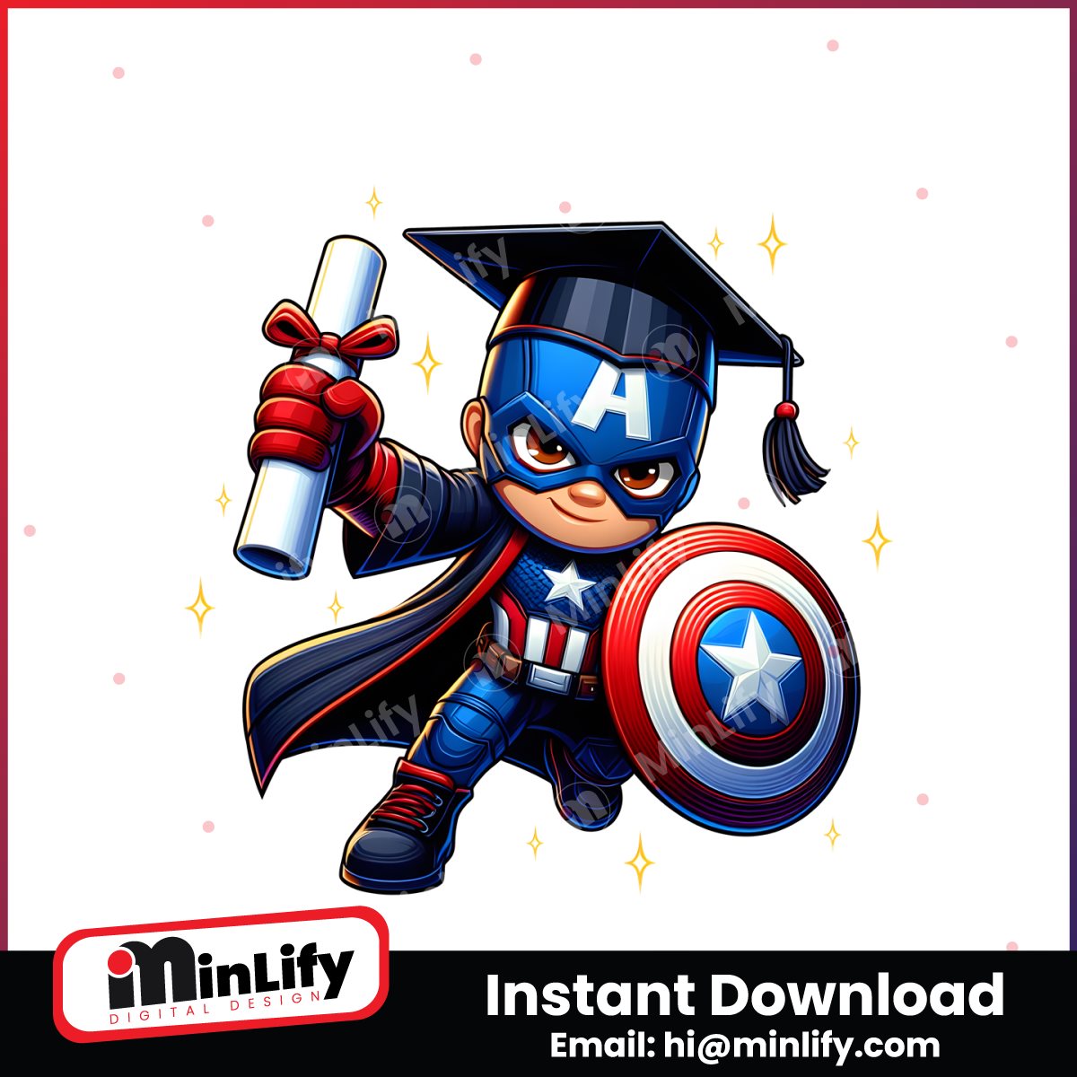 Superhero Captain America Graduation PNG - Inspire Uplift