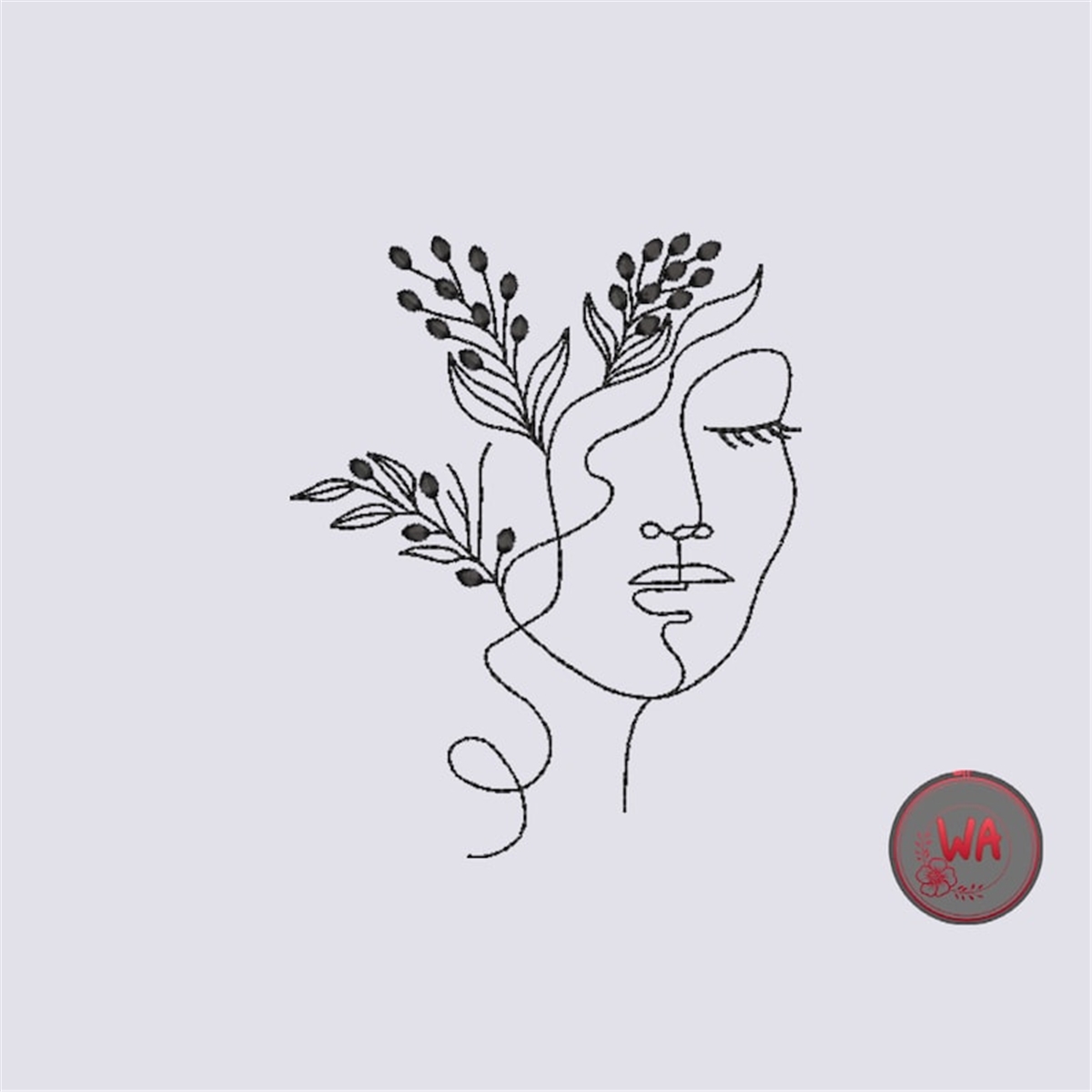 Line art Embroidery Design, Floral line art embroidery desig - Inspire ...