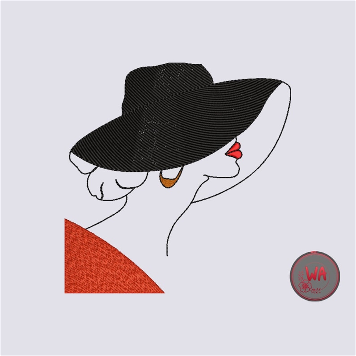 Beautiful Woman Machine Embroidery Design, Short Hair Woman - Inspire ...