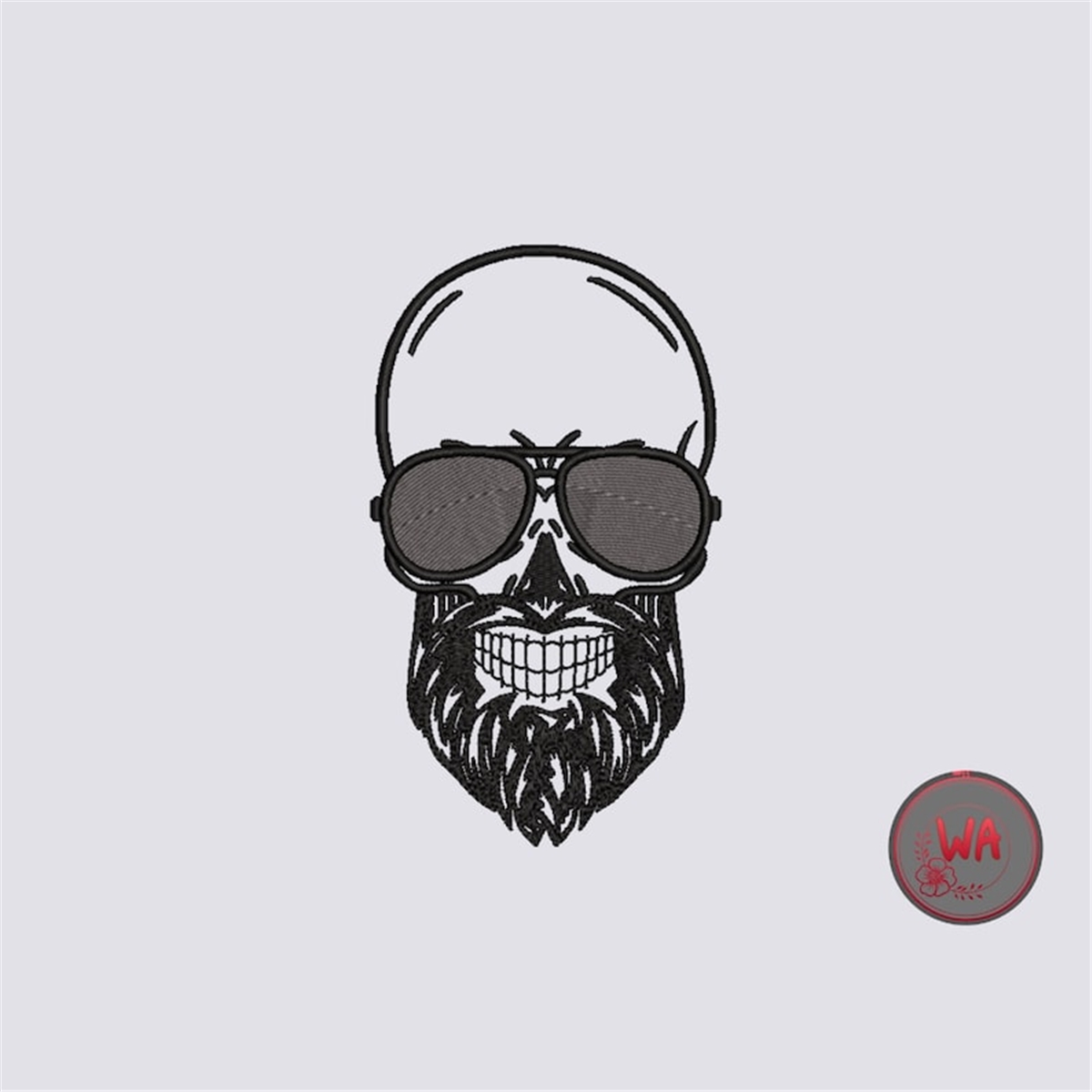 Cool Skull face embroidery Design, Skull face machine embroi | Inspire ...