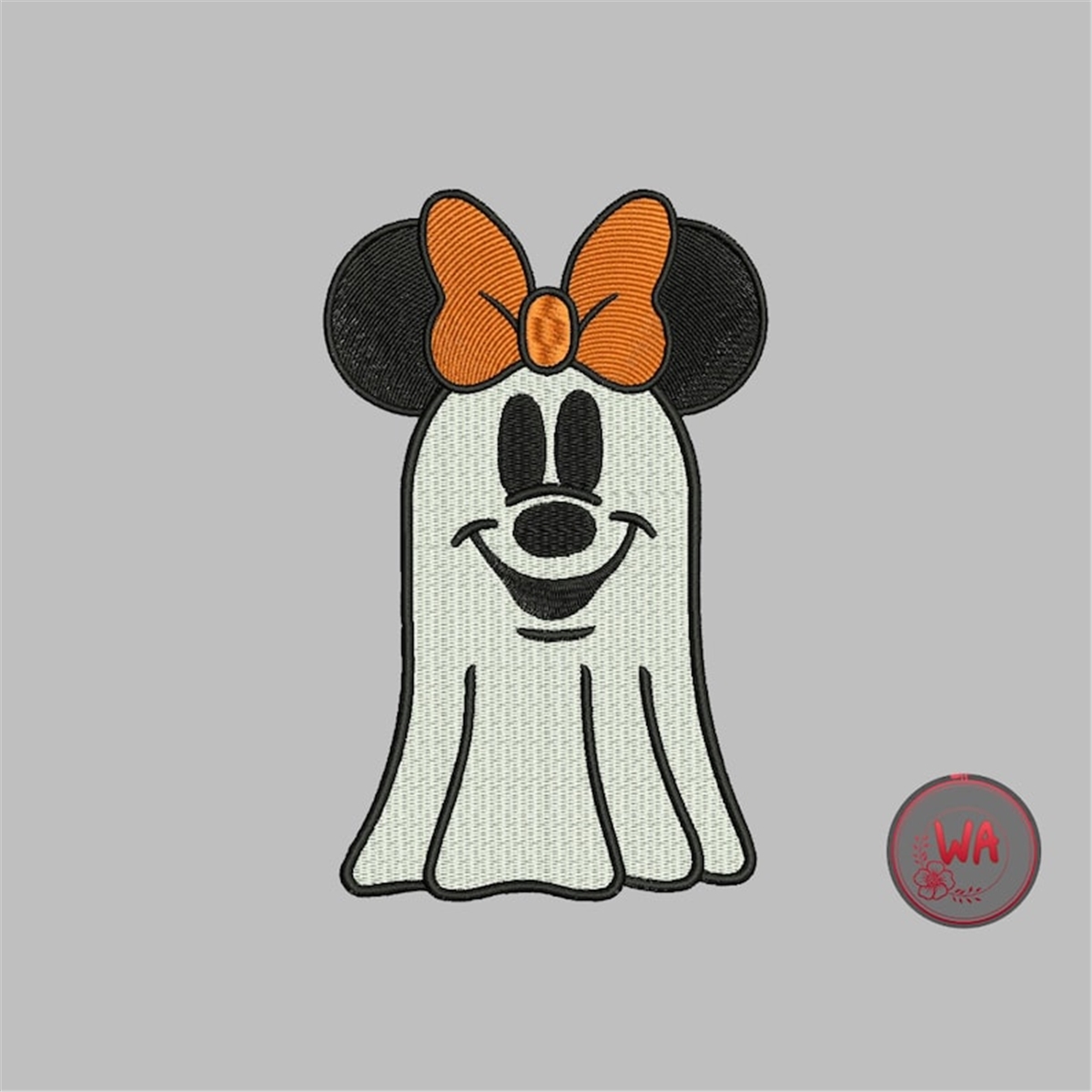 Cute Minnie ghost embroidery design, Halloween minnie machin | Inspire ...