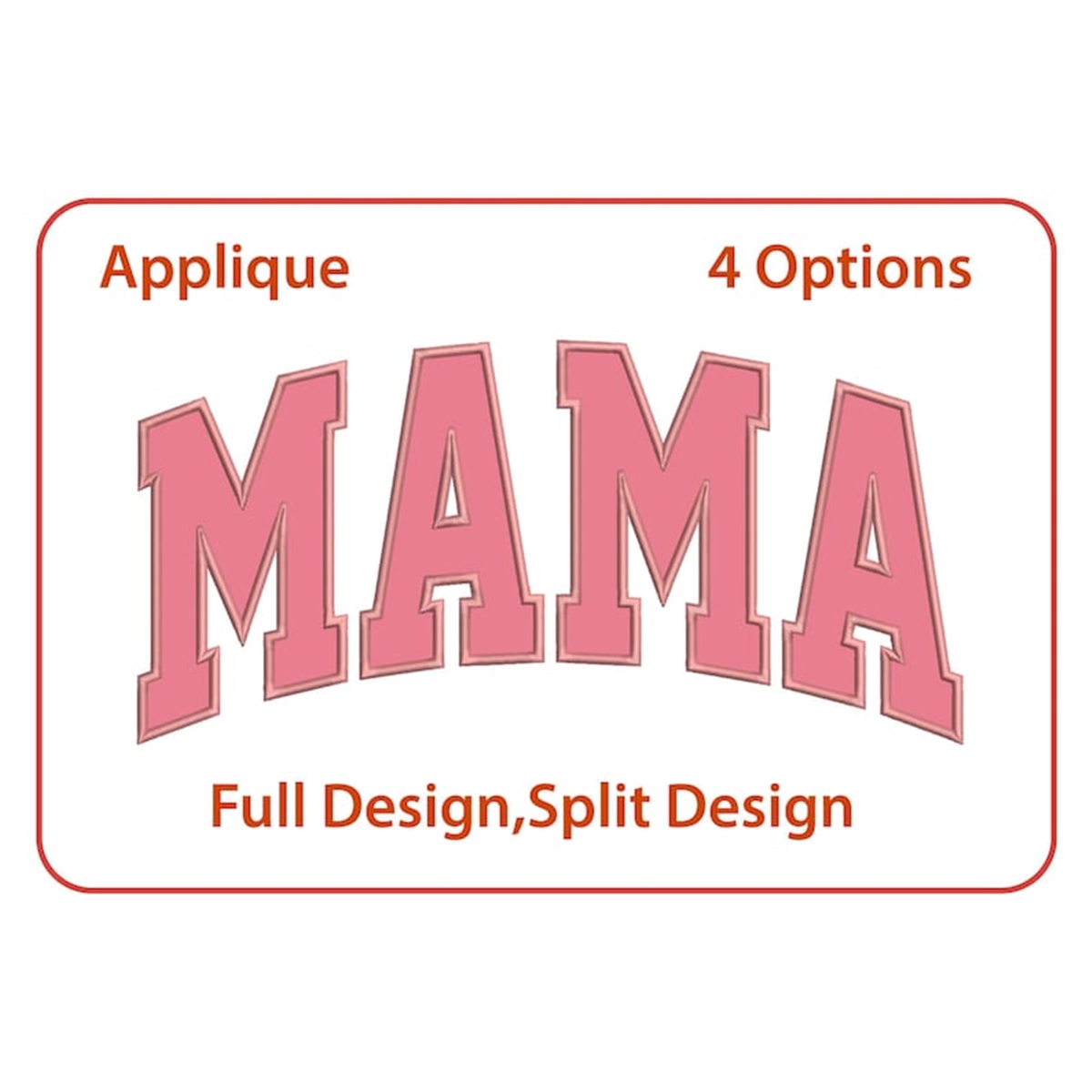 Mama Applique Embroidery Machine Sign Design Satin Stitch Mo - Inspire ...
