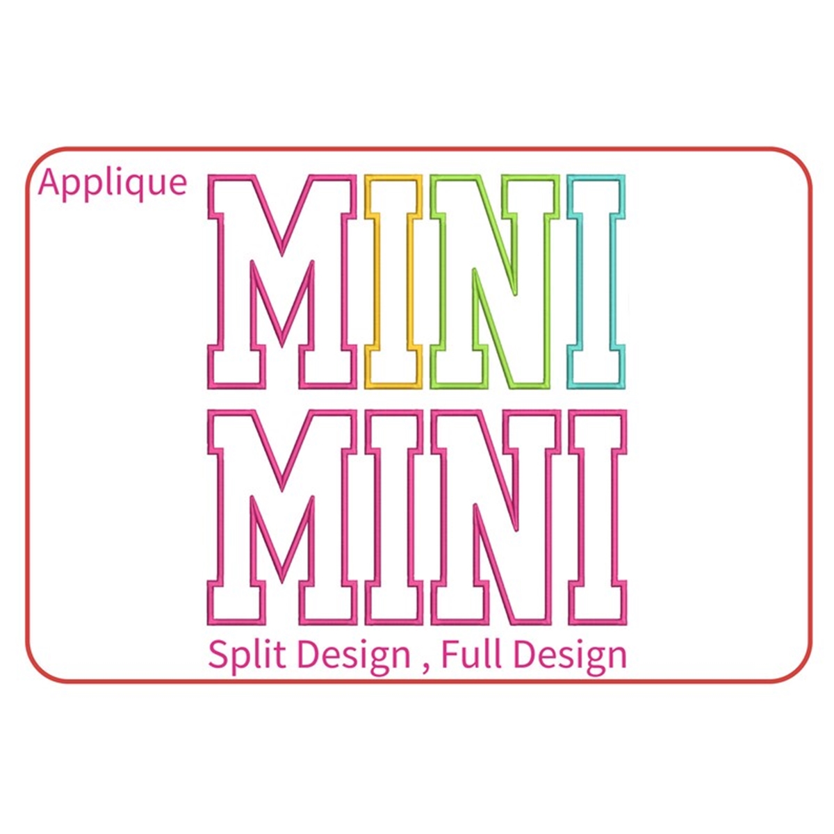 Mini Applique Embroidery Machine Sign Design Satin Stitch Mo | Inspire ...
