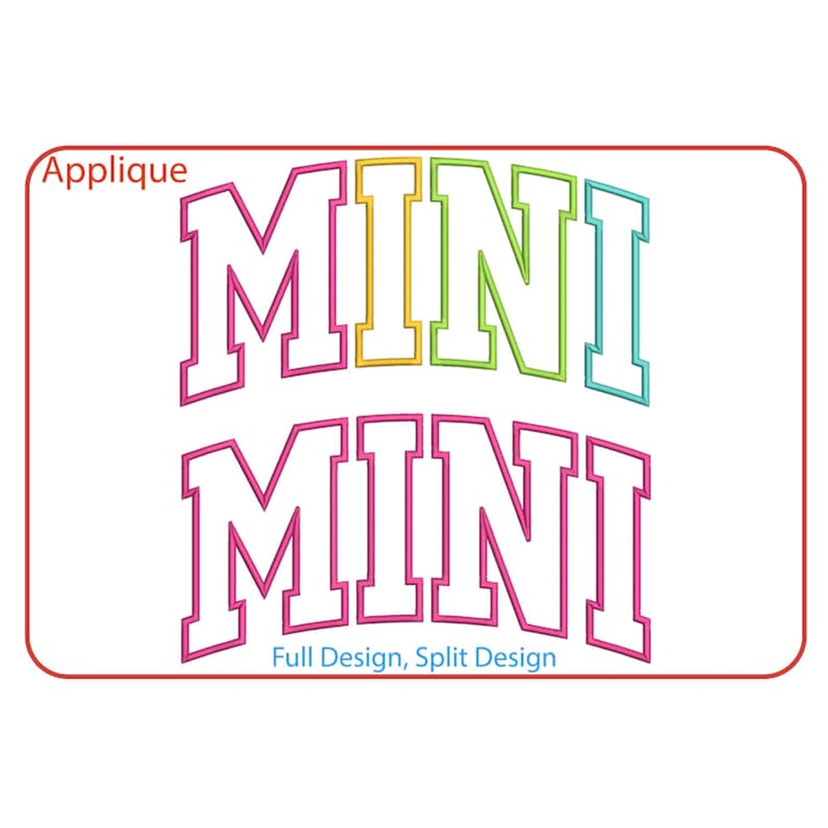 Mini Applique Embroidery Machine Sign Design Satin Stitch Mo | Inspire ...