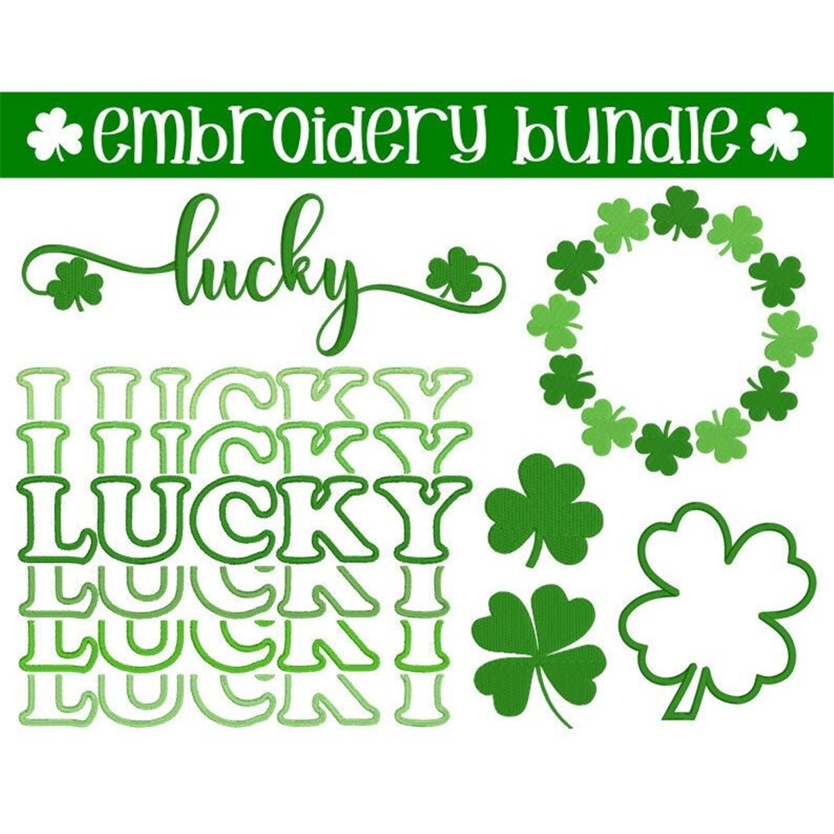 Shamrock Embroidery Designs, MACHINE EMBROIDERY, Lucky Embro | Inspire ...