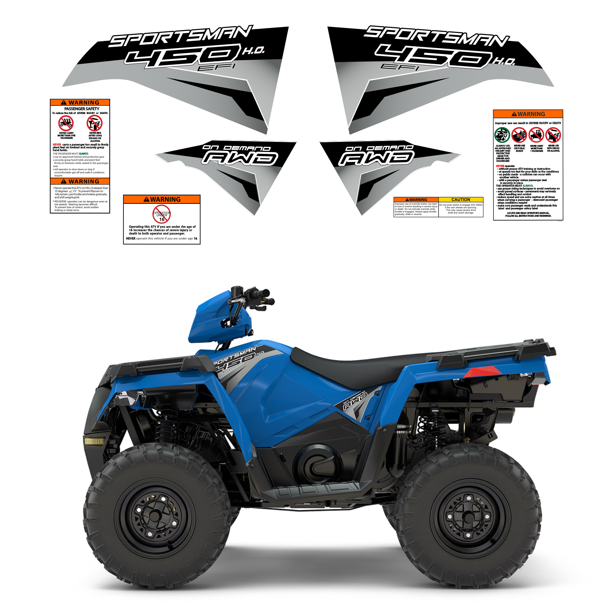 POLARIS SPORTSMAN 450 570 decal stickers kit | Inspire Uplift