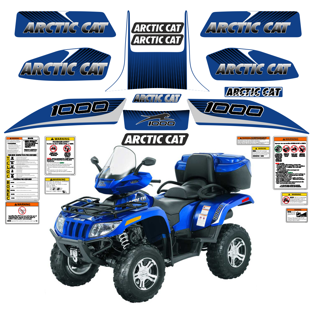 ARCTIC CAT 1000 decal stickers kit | Inspire Uplift