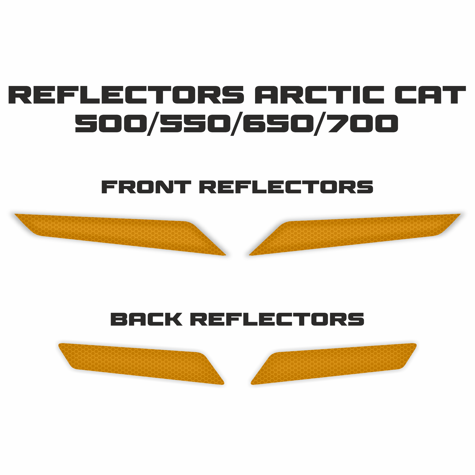 Arctic Cat 500/550/650/700 Reflective stickers decals | Inspire Uplift