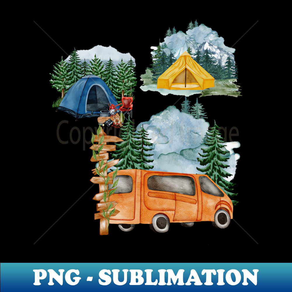 Camping Collage Funny Camping Funny Camp - Decorative Sublim | Inspire ...