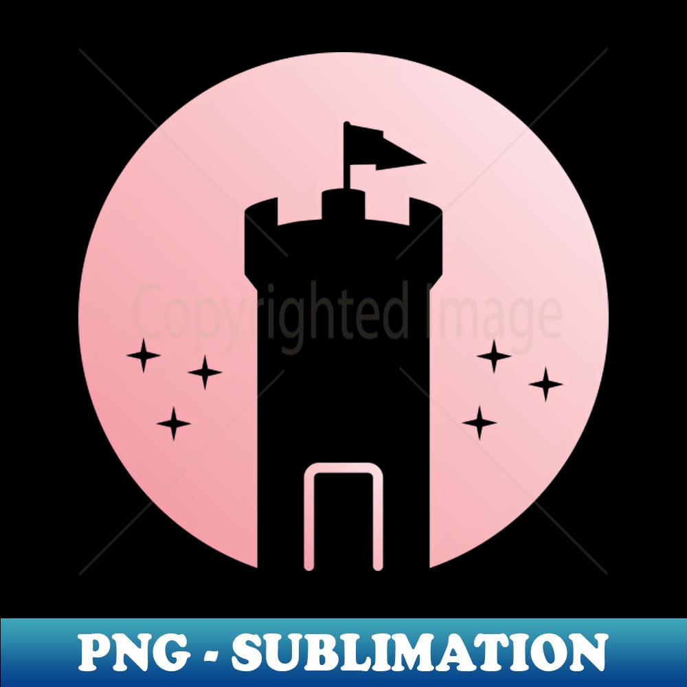silhouette pink castle - Exclusive PNG Sublimation Download | Inspire ...