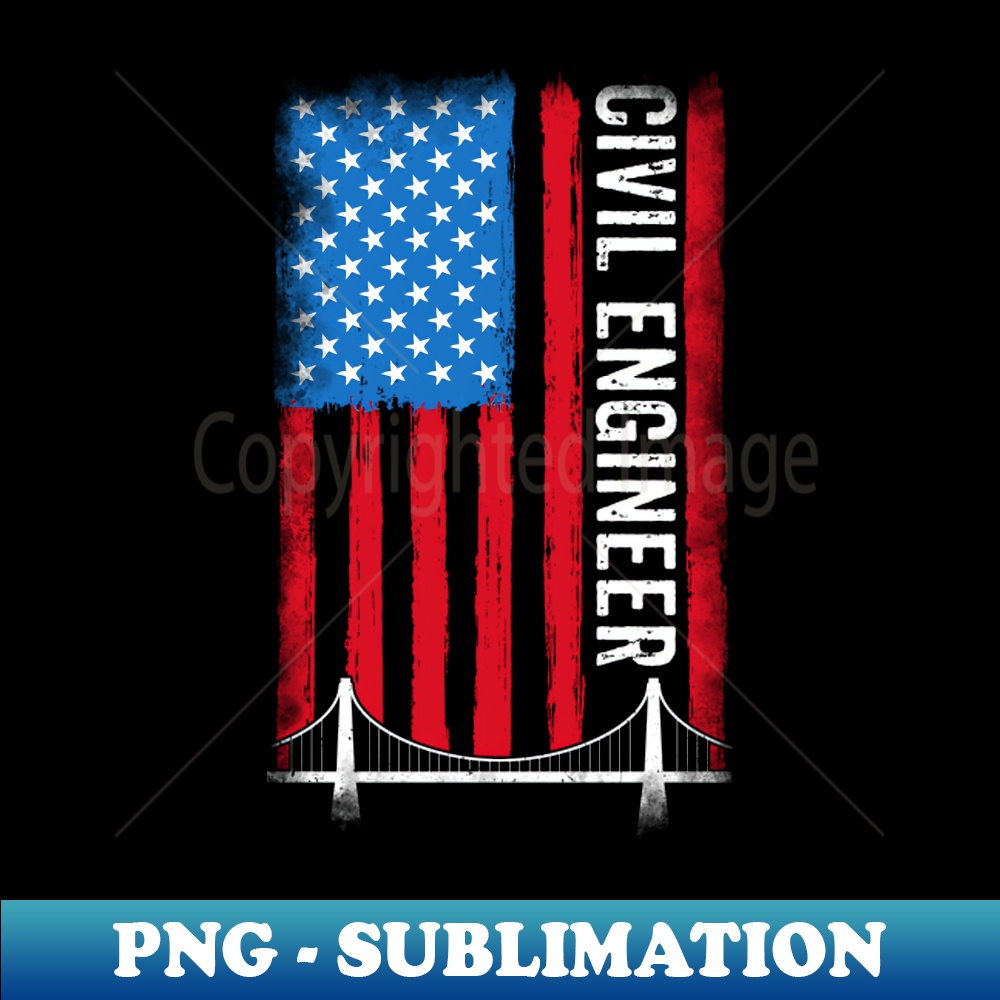 Funny Patriotic Civil Engineer American Flag Civil Engineer | Inspire ...