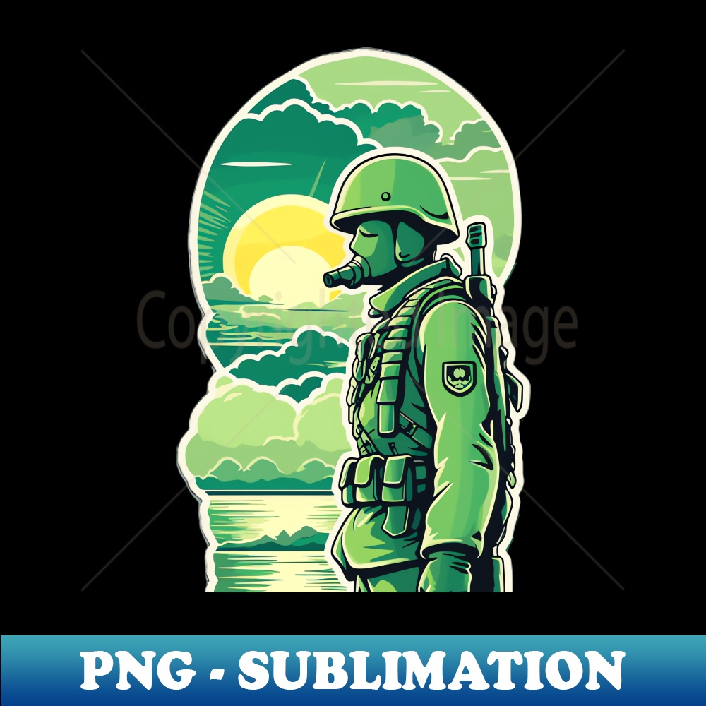 Soldiers Facing the Setting Sun - Retro PNG Sublimation Digi | Inspire ...