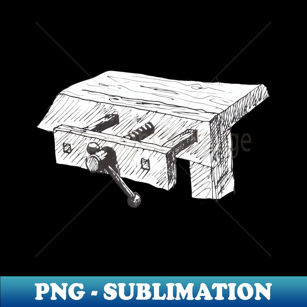 Horizontal wood vise with guides - vintage book illustration | Inspire ...