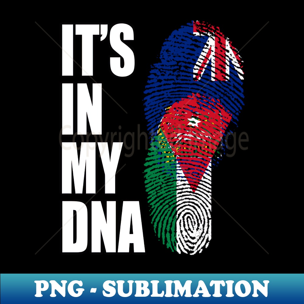 Jordanian And Virgin Islander Mix DNA Flag Heritage - Signat | Inspire Uplift