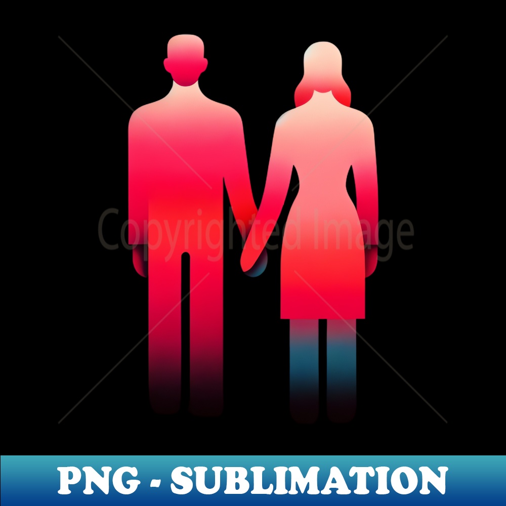 Abstract Man and Woman Holding Hands - Sublimation-Ready PNG | Inspire ...