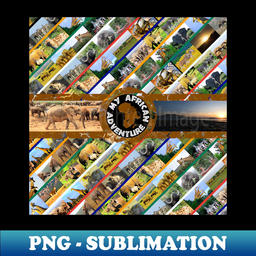 My African Adventure Wildlife Collage - PNG Transparent Subl - Inspire ...