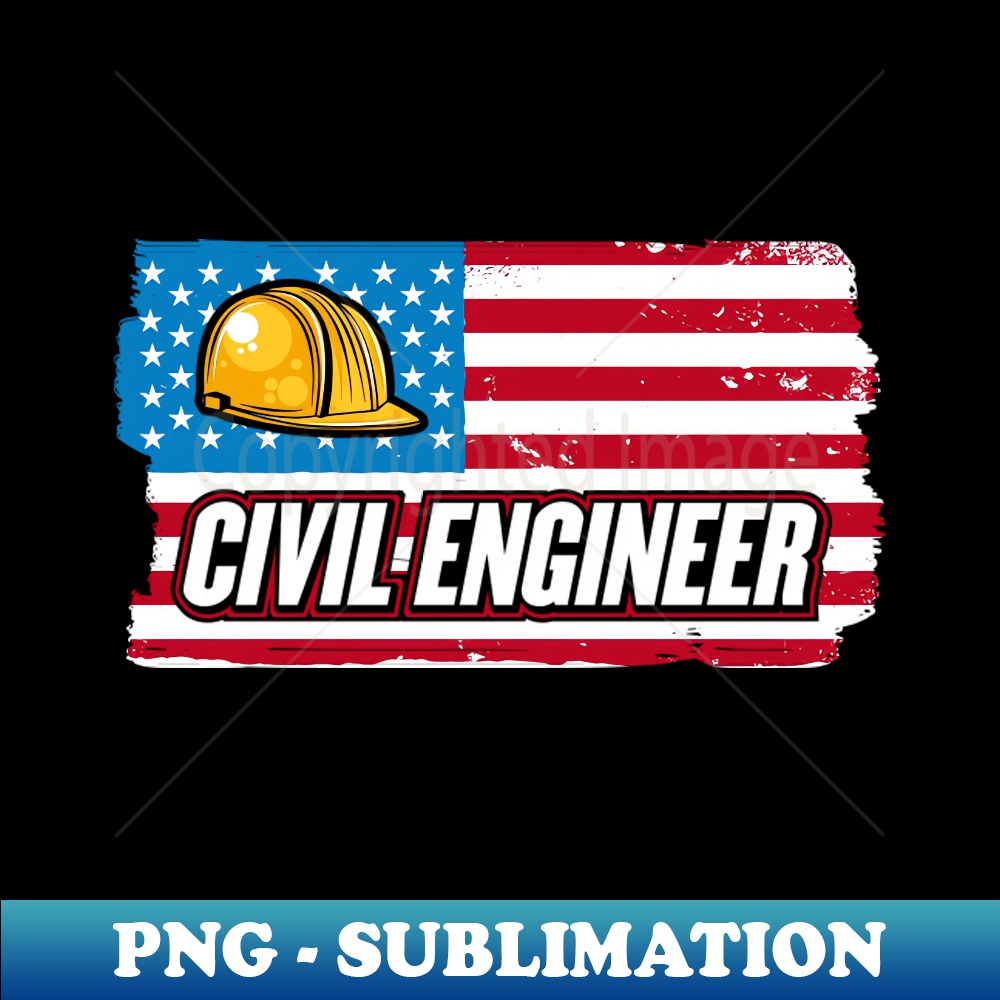 Patriotic Civil Engineer - Civil Engineer American Flag - Mo | Inspire ...