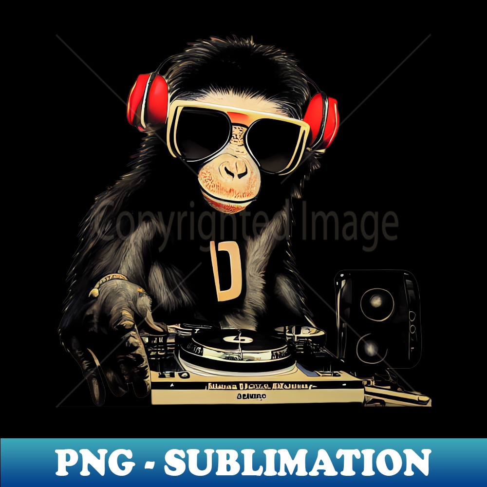 Funky Monkey DJ - Unique Sublimation PNG Download - Perfect - Inspire ...