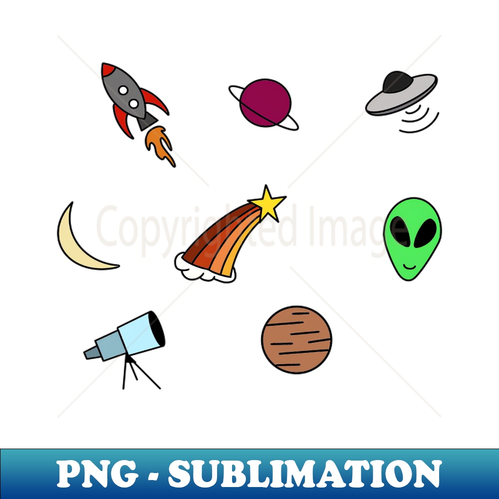 Color Space Icons Stickers - Premium Sublimation Digital Dow | Inspire ...