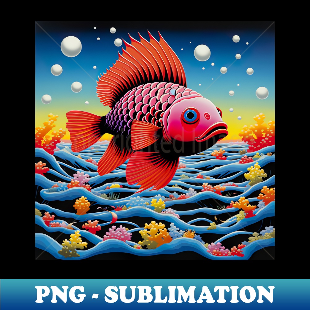 Funky Fish - Artistic Sublimation Digital File - Stunning Su | Inspire ...