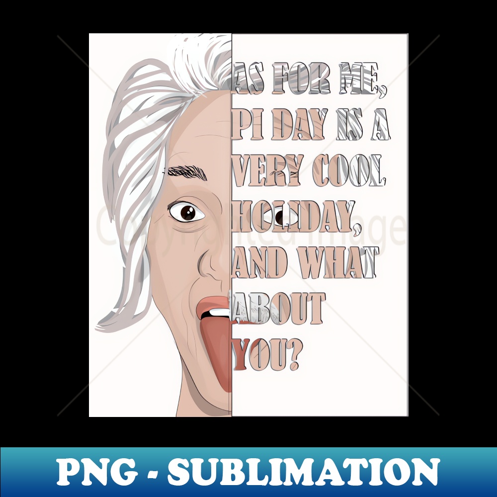 Girl and Einstein Math Pi Day - Sublimation-Ready PNG File | Inspire Uplift