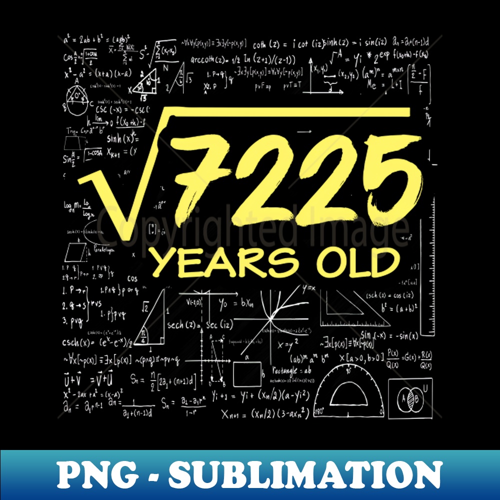 Square Root 85th Birthday 85 Years Old Math Lover - PNG Tran | Inspire ...