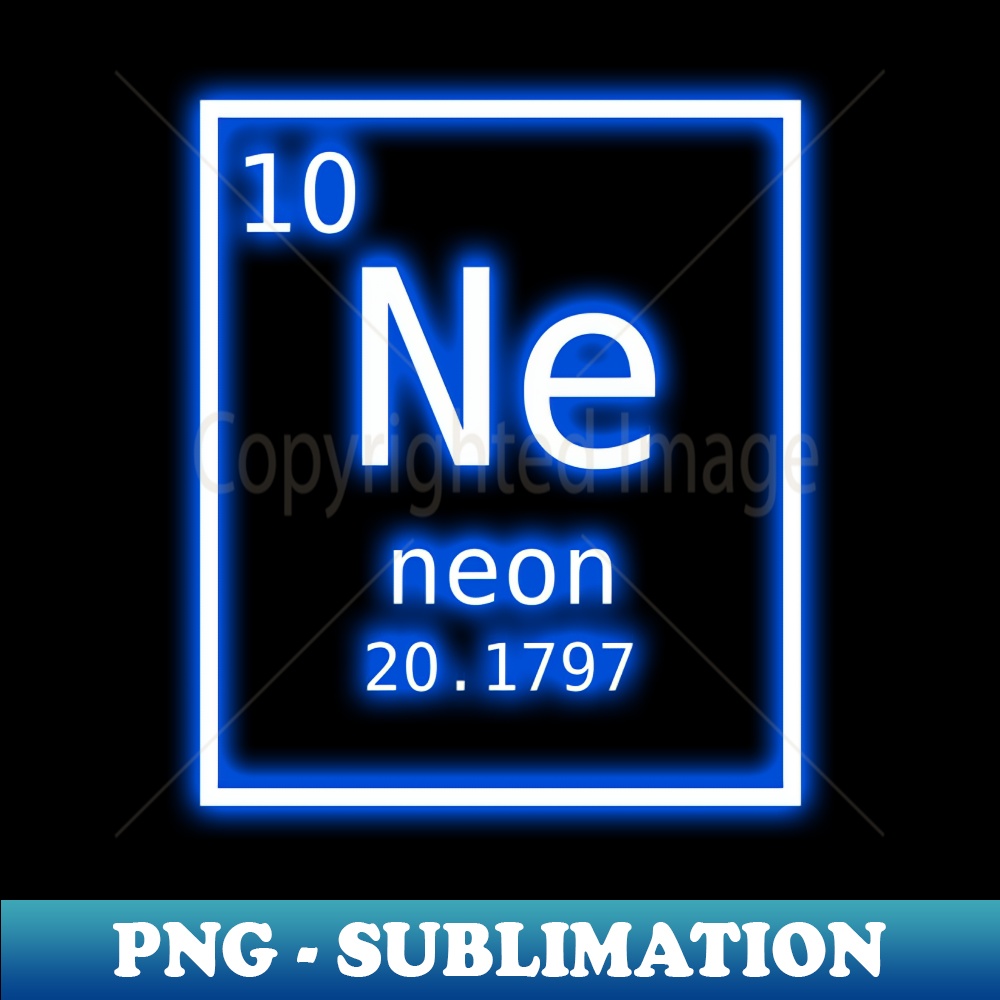 Neon Element Dark Blue Periodic Table Chemistry Nerd Costume | Inspire ...