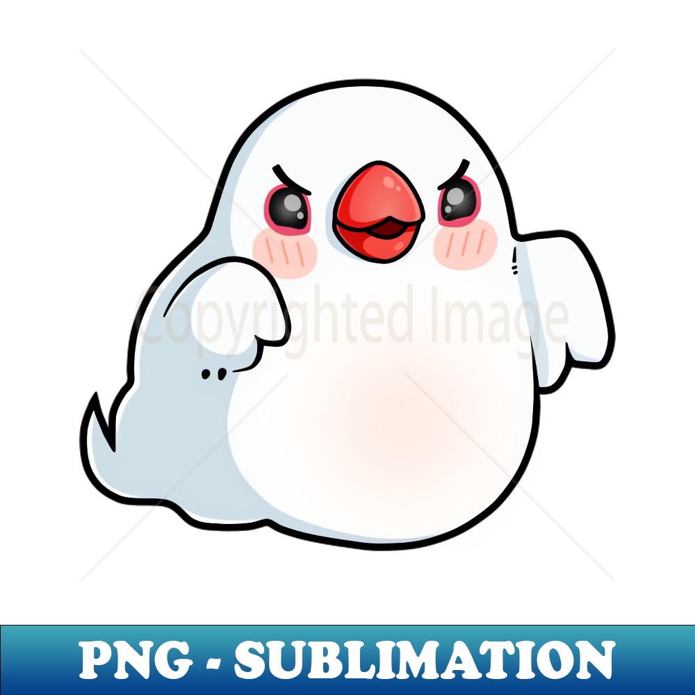 Ghost White Java Finch Bird - Signature Sublimation PNG File | Inspire ...
